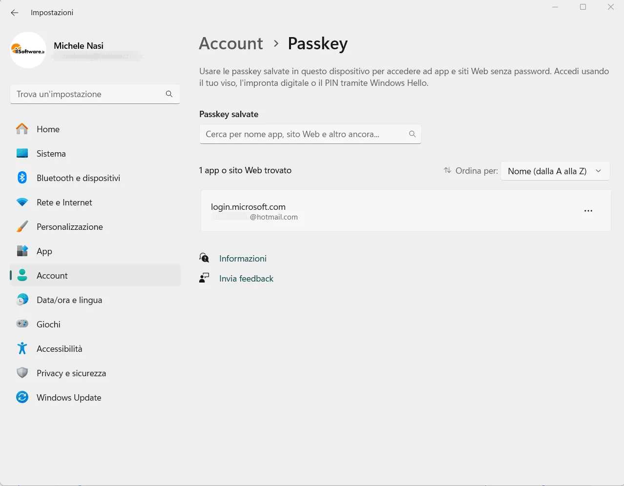 Come funziona la gestione delle passkey in Windows 11 | IlSoftware.it