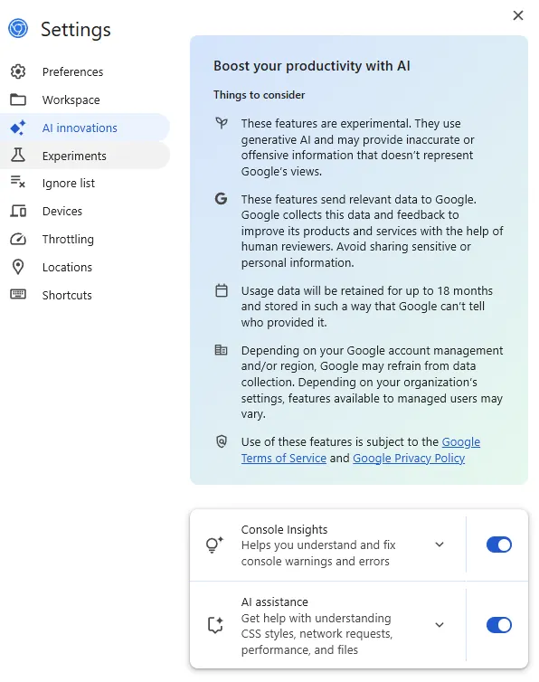 Gemini Si Integra Con I Chrome Devtools E Risolve I Problemi Con Le Pagine Web Ilsoftwareit