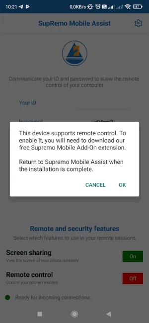 Controllo remoto Android con SupRemo Mobile Assist | IlSoftware.it