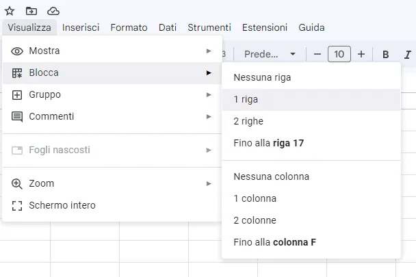 Come fissare una riga su Excel e su qualunque foglio elettronico ...