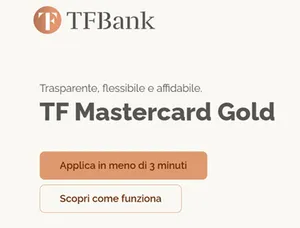 TF Mastercard Gold: la carta di credito senza canone e commissioni sui ...