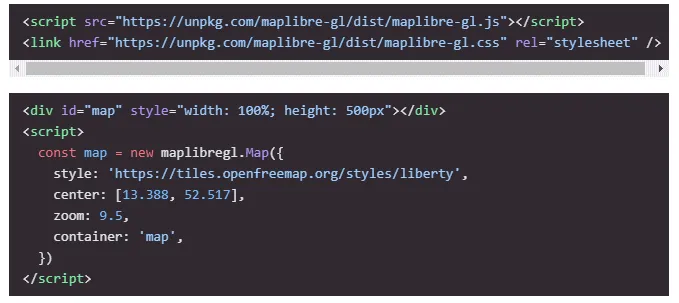Mappe stradali: come inserirle gratis in una pagina Web con OpenFreeMap