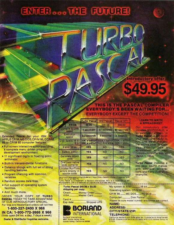 Turbo Pascal compie 40 anni: cos'è e perché vive ancora oggi