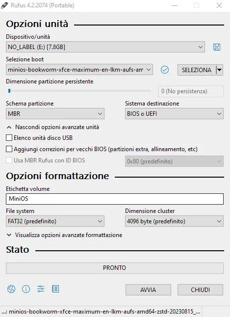 MiniOS, sistema operativo avviabile da USB leggero e personalizzabile ...