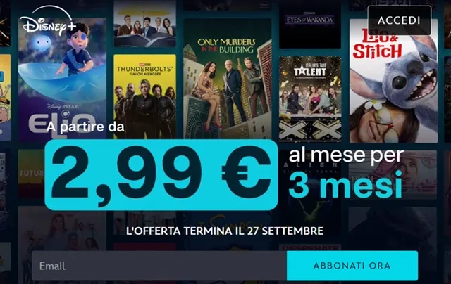 Disney+ a partire da 2,99 euro al mese per 3 mesi: l'offerta sta per terminare