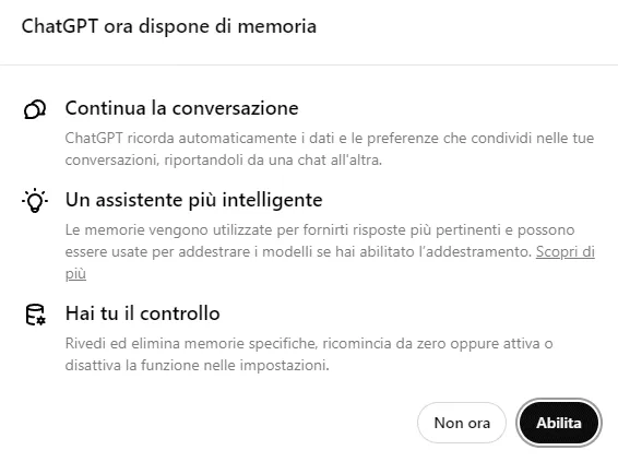 Memoria ChatGPT: cos'è e a che cosa serve | IlSoftware.it