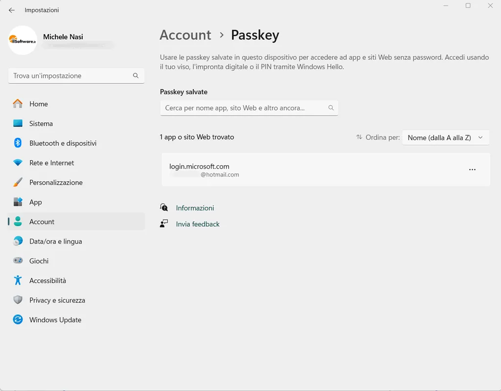 Come funziona la gestione delle passkey in Windows 11 | IlSoftware.it