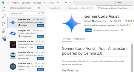 Come usare Gemini Code Assist con Visual Studio Code, senza limiti ...