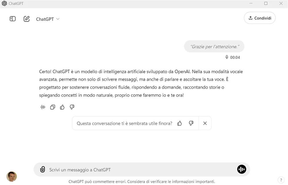 ChatGPT Desktop per Windows disponibile per tutti gli utenti