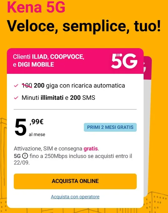 Con Kena Mobile la convenienza è totale: solo 5,99€ per usare tutti i ...