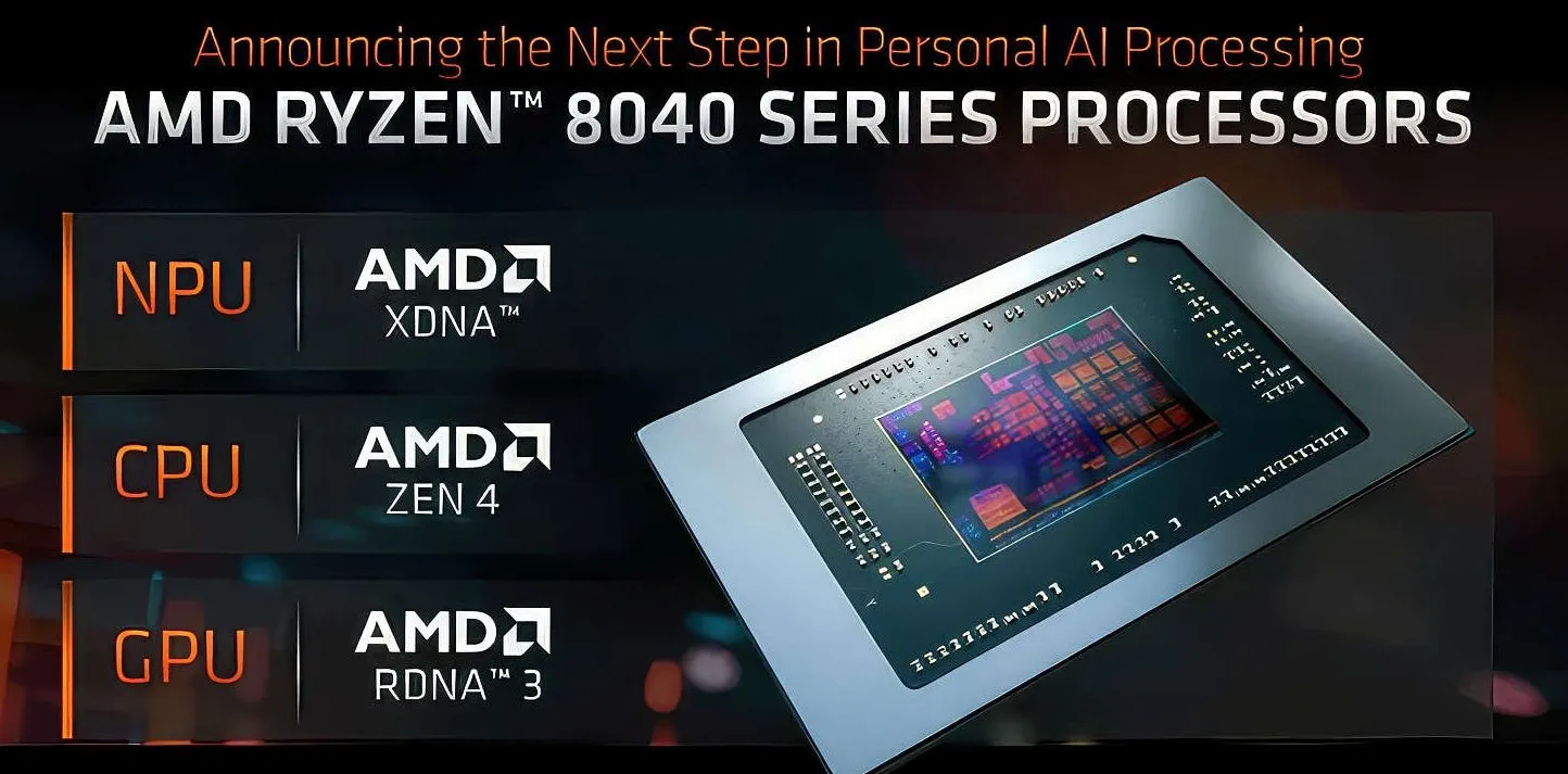 AMD Ryzen 8040: a tutta intelligenza artificiale con l'unità dedicata