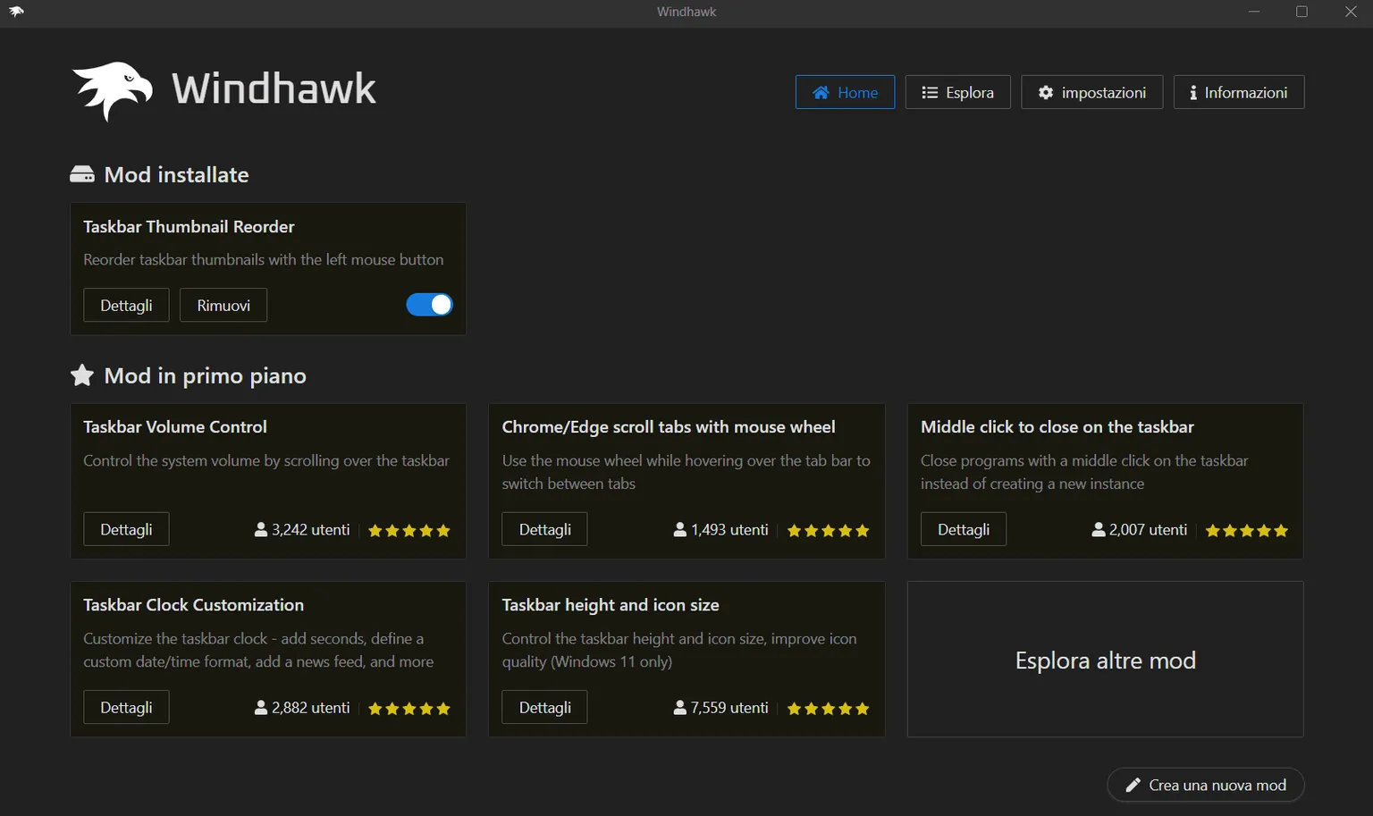 Modificare Windows e programmi in memoria con Windhawk | IlSoftware.it