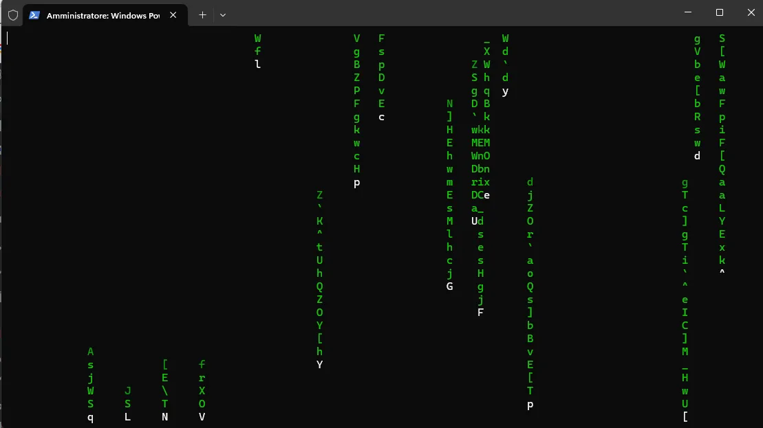 cmatrix Windows e Linux: la suggestione della pioggia di codice ...
