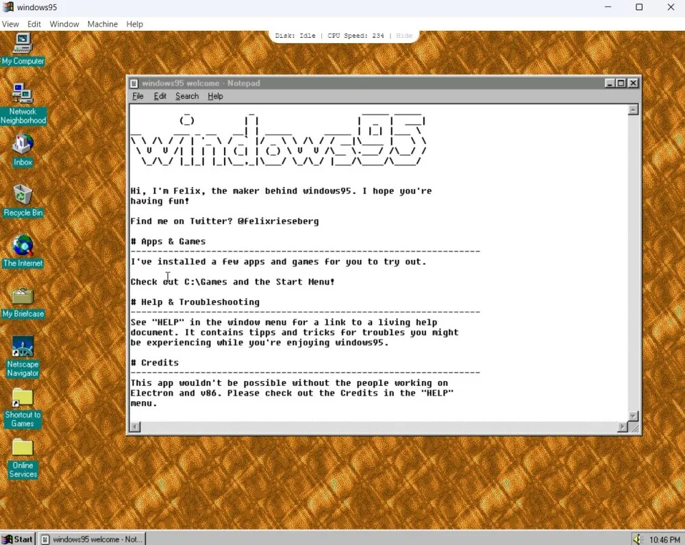 Windows 95 vive come app a 30 anni dal suo debutto